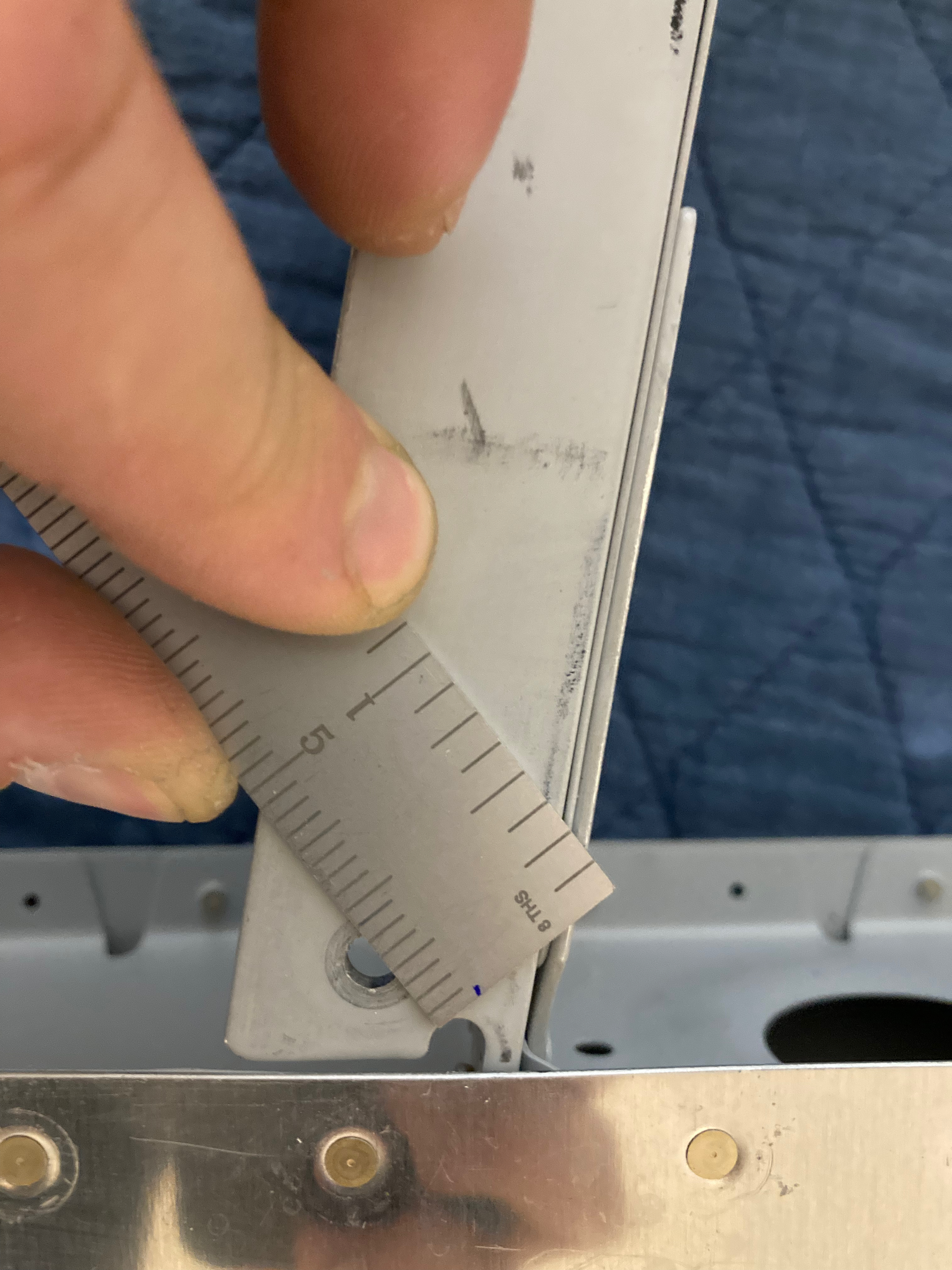 Finished mounting the vertical stabilizer