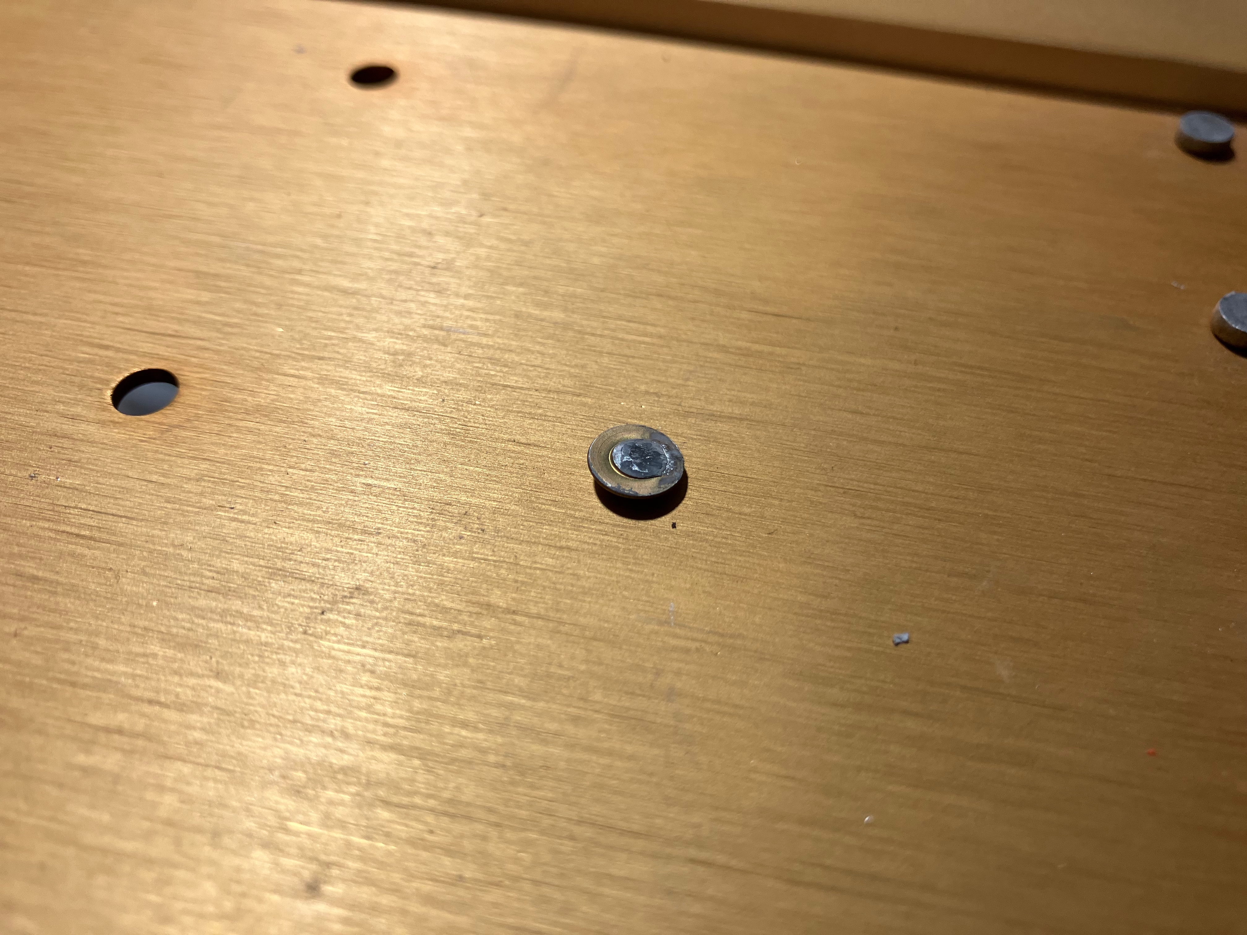 Riveting the left leading edge to the main spar.